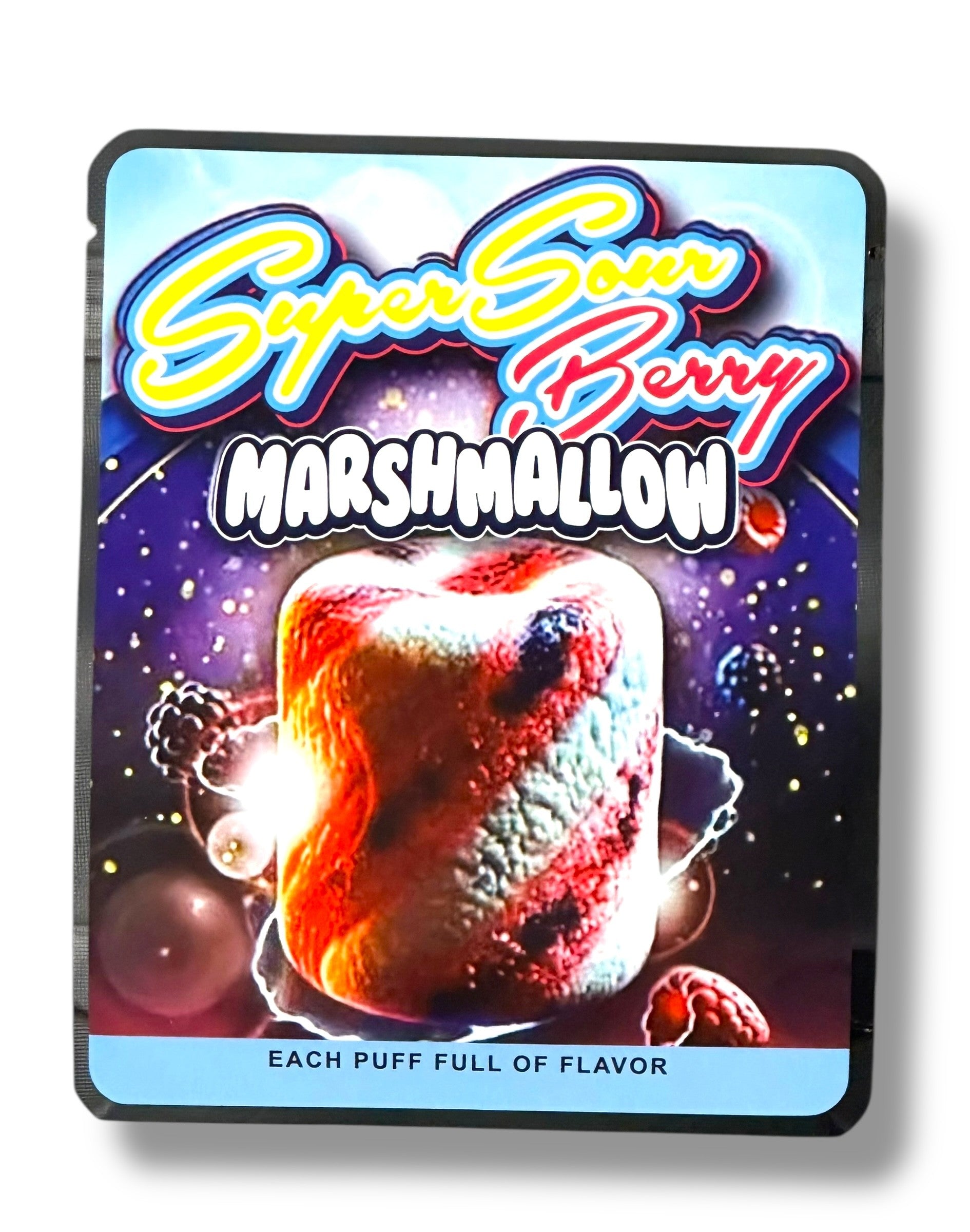 Sprinklez Super Sour Berry Marshmallow 3.5G Mylar Bags -With stickers