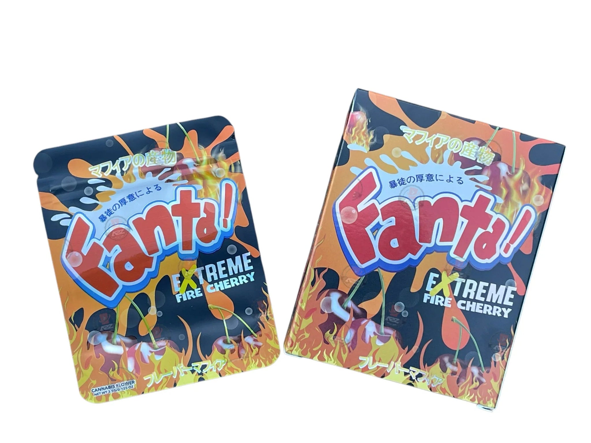 Fanta Extreme Fire Cherry Mylar Bags with Boxes 3.5g Box Packaging ...
