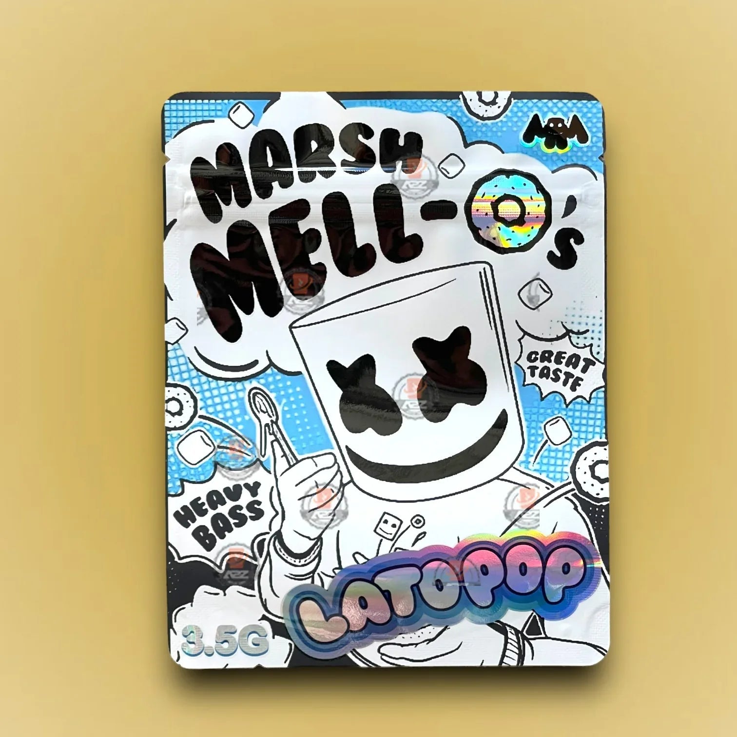 Marshmallows Lato Pop 3.5g Mylar Bag Holographic- Packaging Only High ...