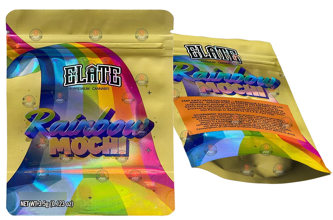 Rainbow Mochi Mylar bag 3.5g Holographic Elate
