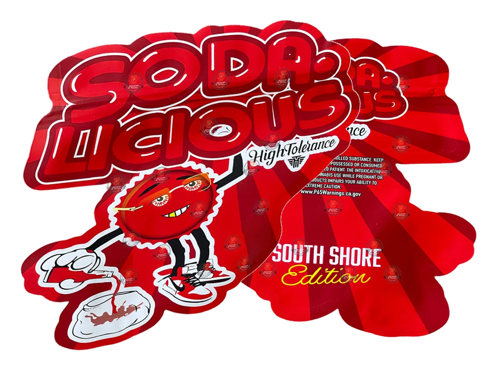 Soda Licious 3.5G Holographic Bag - High Tolerance cut out Mylar zip ...