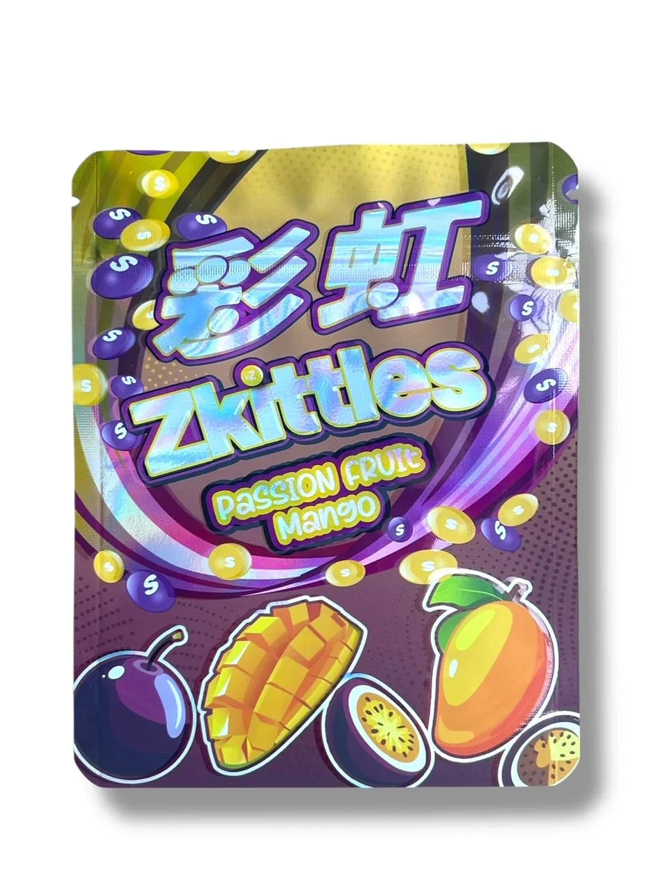 Zkittles Passion Fruit Mango 3.5g Mylar Bag- Packaging Only