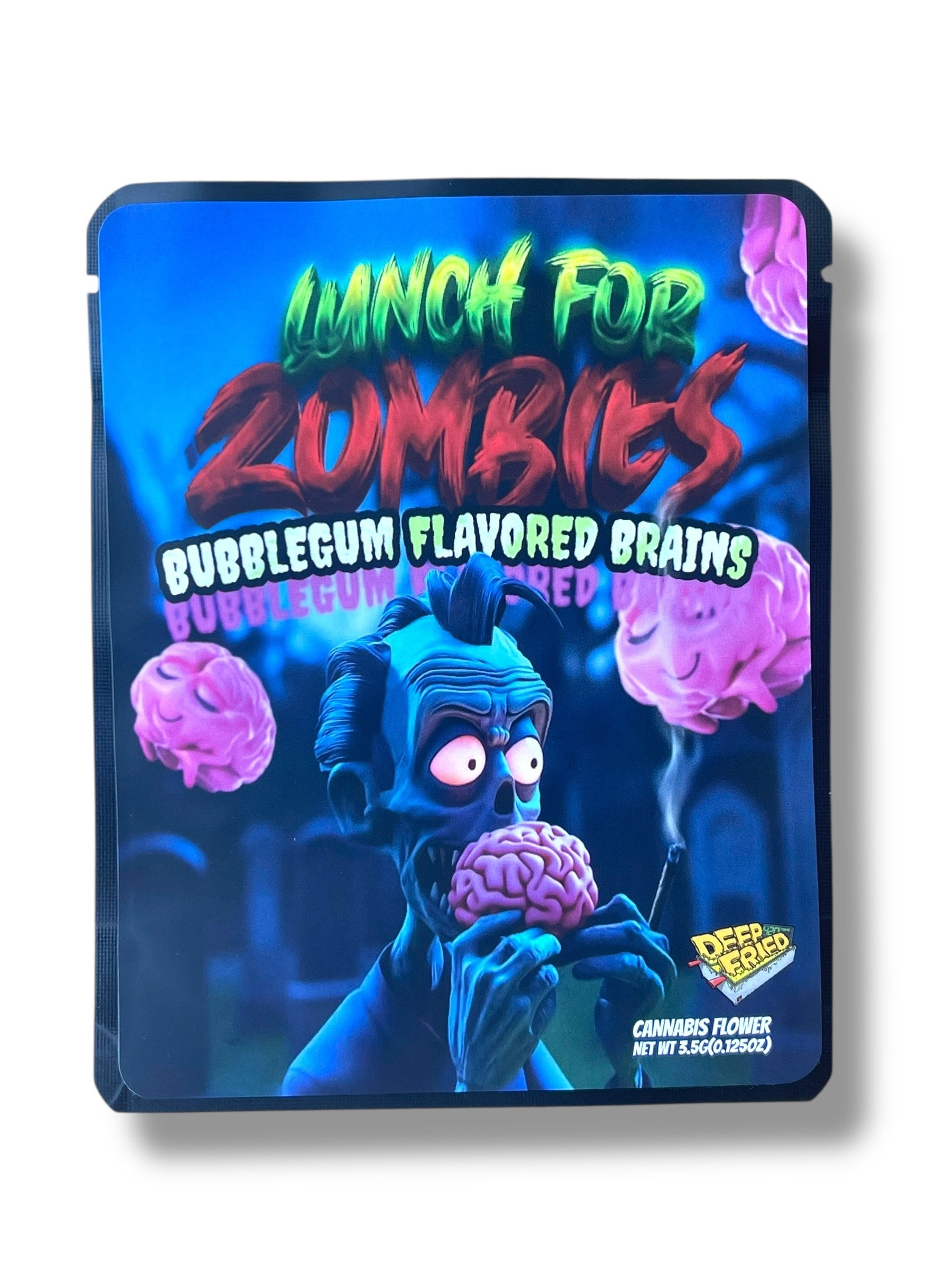 Deep Fried Lunch For Zombies Bubblegum Flavored Brains 3.5G Sticker My